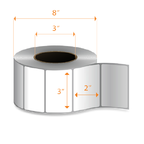 3" X 2" with perforation | Thermal Transfer Labels – GoLabel